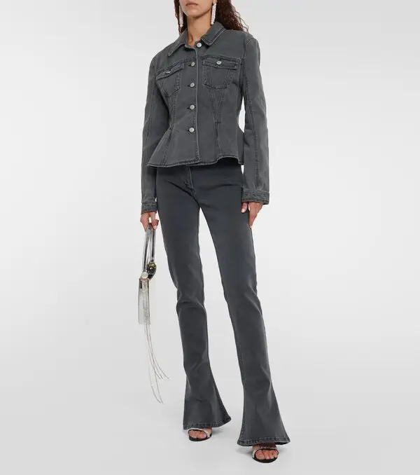 Magda Butrym Peplum Denim Jacket