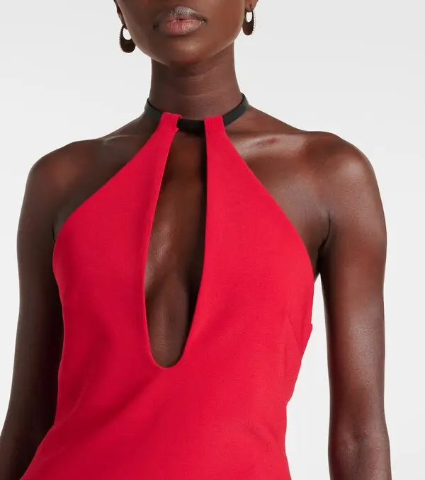 Attico Halterneck Crepe Top