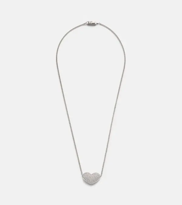EERA Heart Diamond Necklace In 18kt White - Gold