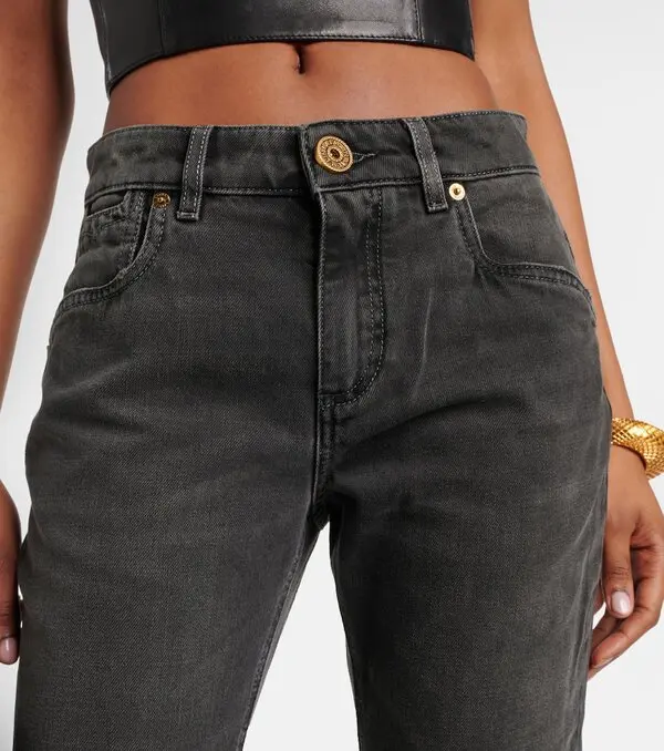 Balmain Western Low-rise Bootcut Jeans - Black