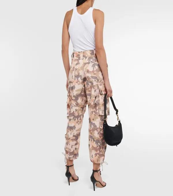 Isabel Marant Étoile Helore Printed Cotton Cargo Pants