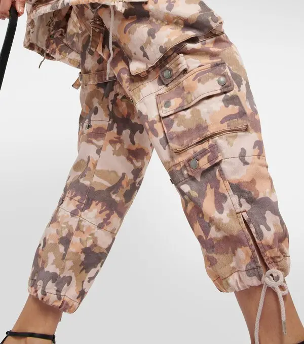 Isabel Marant Étoile Helore Printed Cotton Cargo Pants