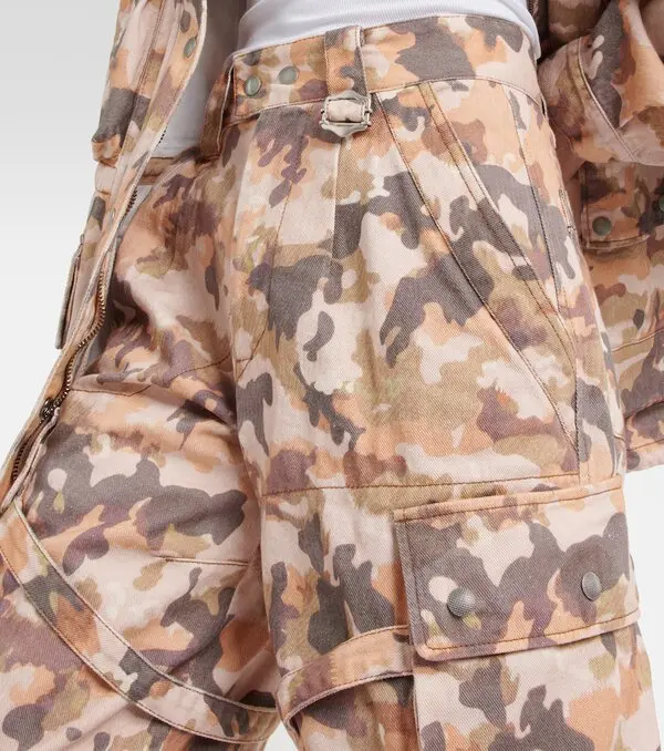 Isabel Marant Étoile Helore Printed Cotton Cargo Pants