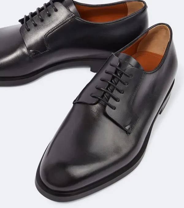 Zegna Classic Flex Leather Derby Shoes