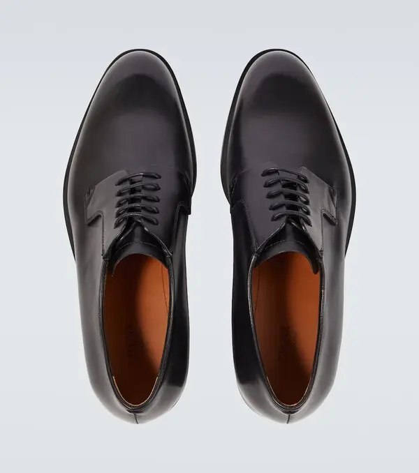 Zegna Classic Flex Leather Derby Shoes