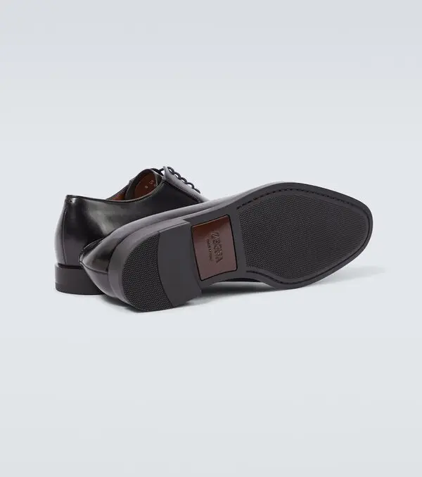 Zegna Classic Flex Leather Derby Shoes