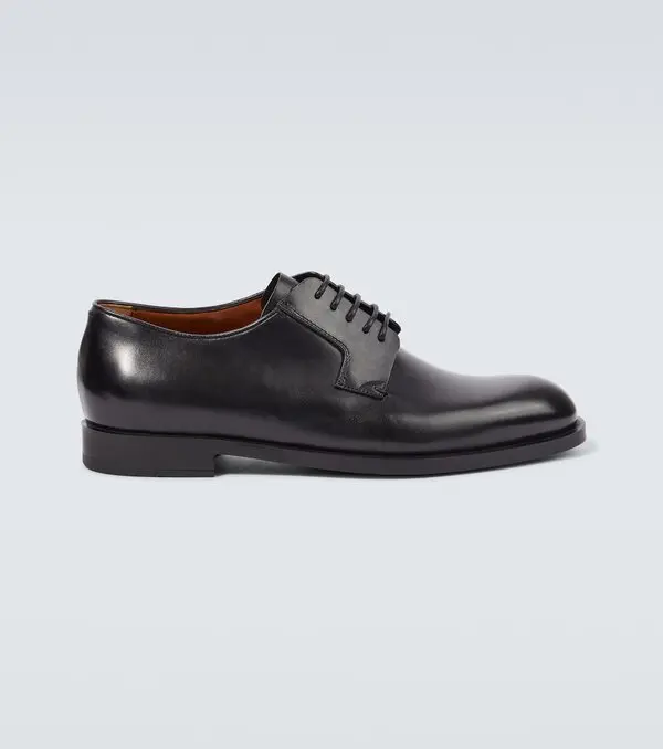 Zegna Classic Flex Leather Derby Shoes