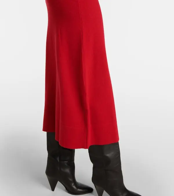 Altuzarra Lunaire Off-shoulder Cashmere Gown