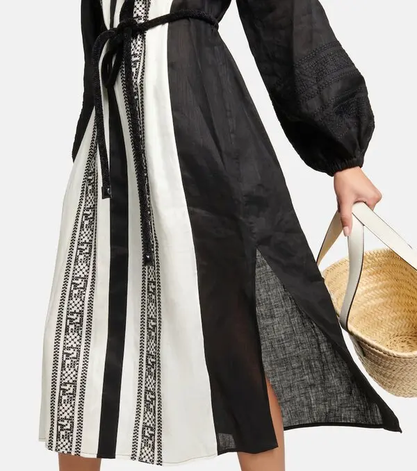 Tory Burch Embroidered Linen Kaftan