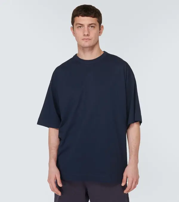 Dries Van Noten Cotton Jersey T-shrit - Blue
