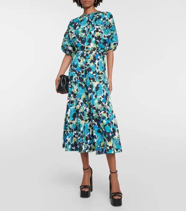 Diane Von Furstenberg Dario Floral Cotton-blend Top
