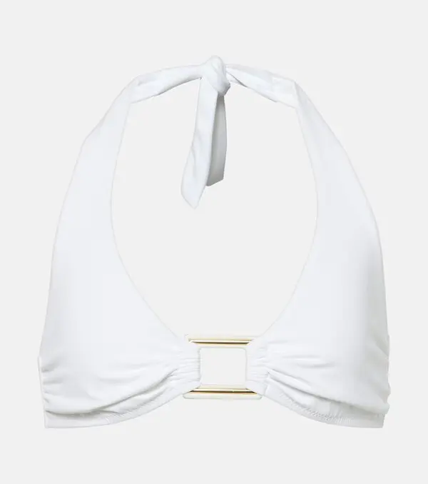 Melissa Odabash Paris Ring-detail Halterneck Bikini Top - White