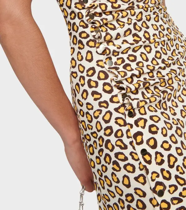 Rabanne Leopard-print Jersey Midi Dress - Multicoloured