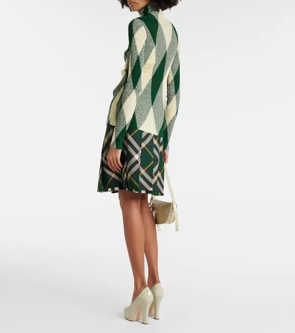 Burberry Argyle Cotton And Silk Blend Sweater