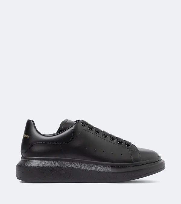 Alexander McQueen Oversized Leather Sneakers - Black