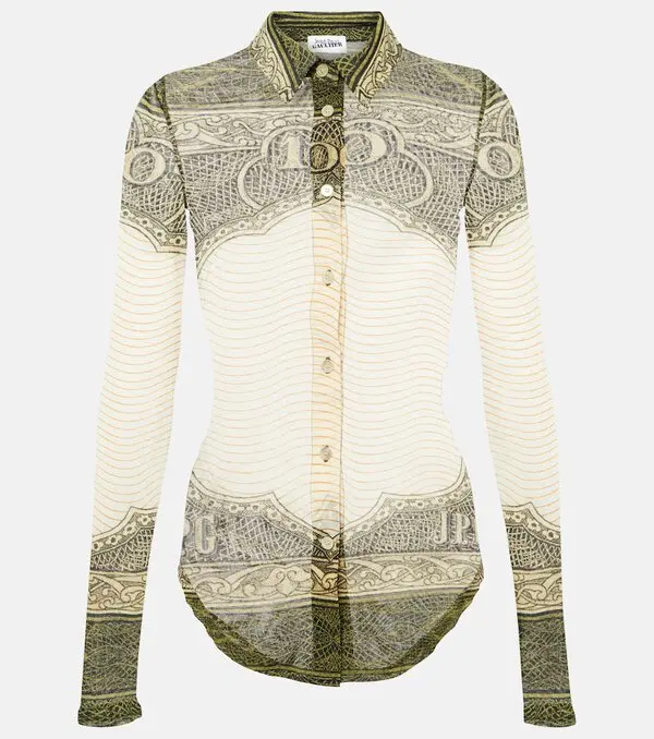 JEAN PAUL GAULTIER Printed Mesh Shirt - Multicoloured