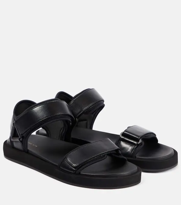THE ROW Hook And Loop Leather Sandals