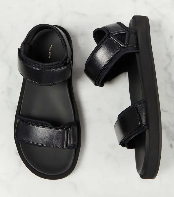THE ROW Hook And Loop Leather Sandals