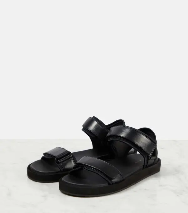 THE ROW Hook And Loop Leather Sandals