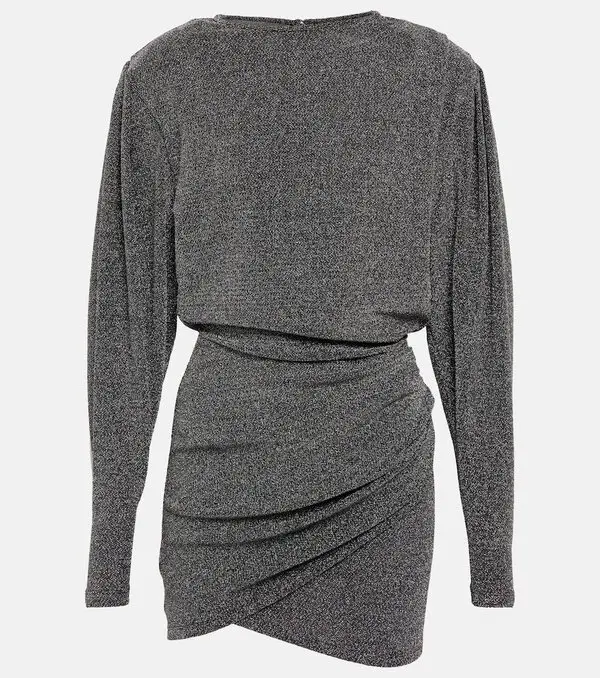 MARANT ETOILE Benedicte Metallic Knit Mini Dress