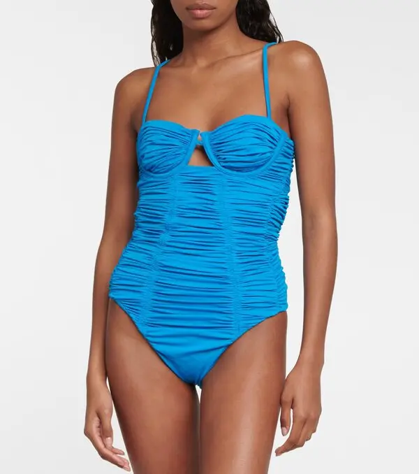SELF-PORTRAIT Ruched Swimsuit