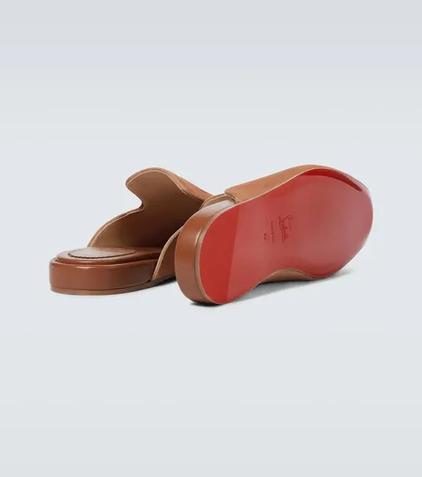 CHRISTIAN LOUBOUTIN Coolito Flat Mules - Brown