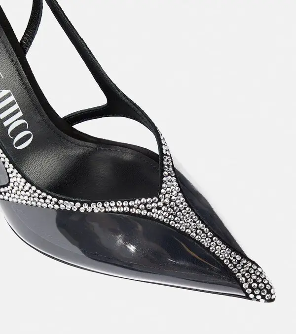Attico Venus Crystal-embellished Pumps - Multicoloured