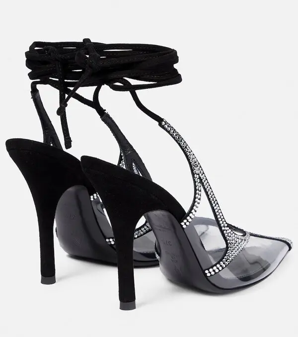 Attico Venus Crystal-embellished Pumps - Multicoloured