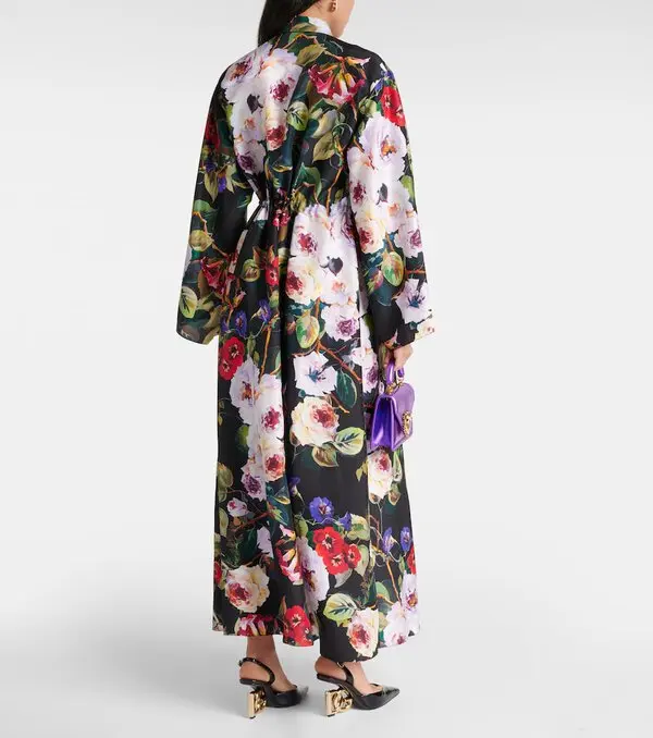 Dolce & Gabbana Floral Silk Shirt Dress