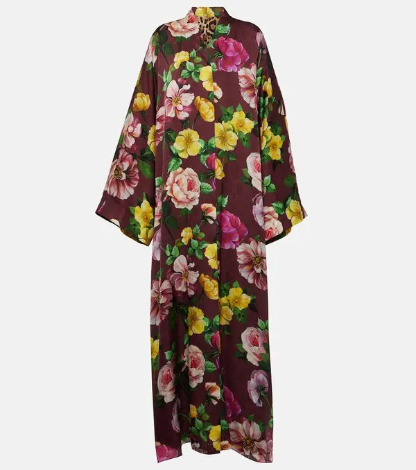 Dolce & Gabbana Printed Silk Maxi Dress