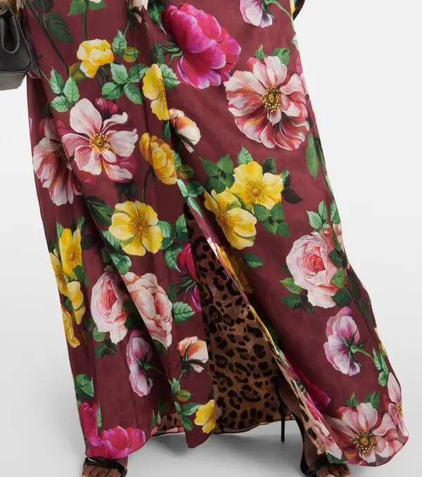 Dolce & Gabbana Printed Silk Maxi Dress