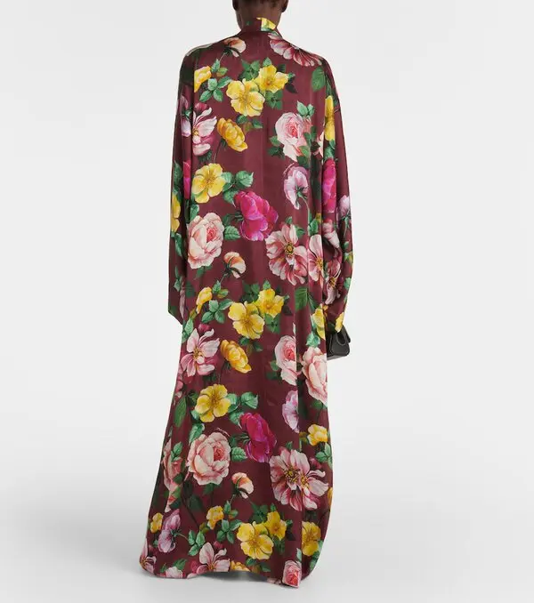 Dolce & Gabbana Printed Silk Maxi Dress