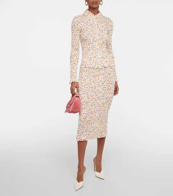 Dorothee Schumacher Floral Print Pleated Shirt