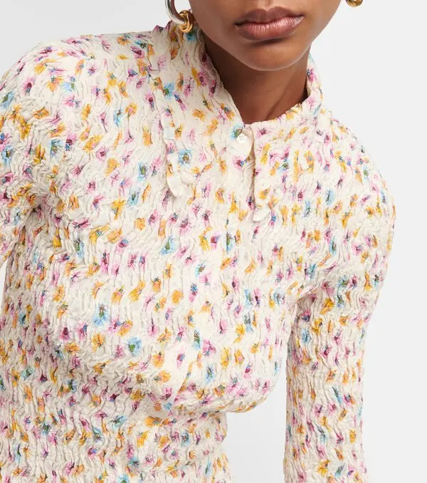 Dorothee Schumacher Floral Print Pleated Shirt