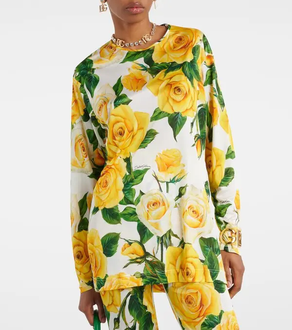 Dolce & Gabbana Long-sleeved Floral Shirt