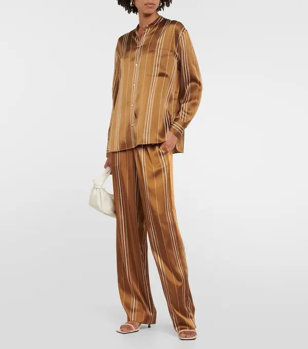 Vince Striped Silk Shirt