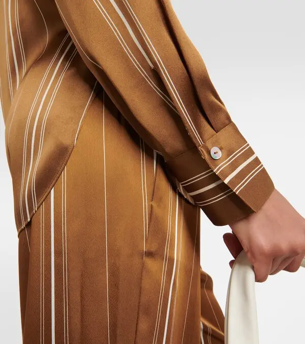 Vince Striped Silk Shirt
