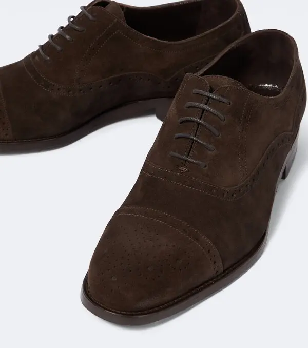 Manolo Blahnik Witney Suede Brogues
