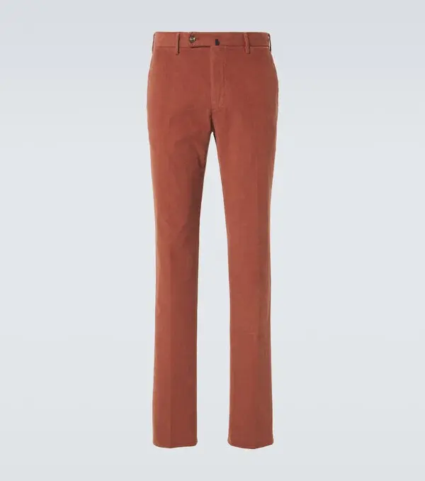 SLOWEAR Cotton Corduroy Straight Leg Trousers