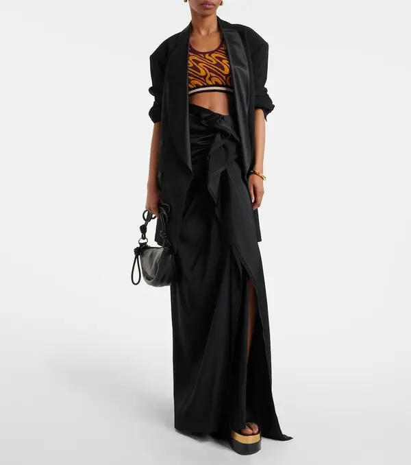 Dries Van Noten Jacquard Knit Crop Top