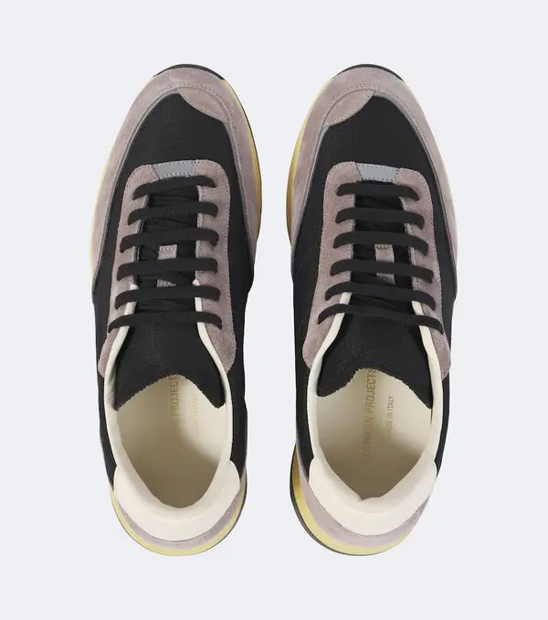 COMMON PROJECTS Track Classic Suede-trimmed Sneakers - Grey