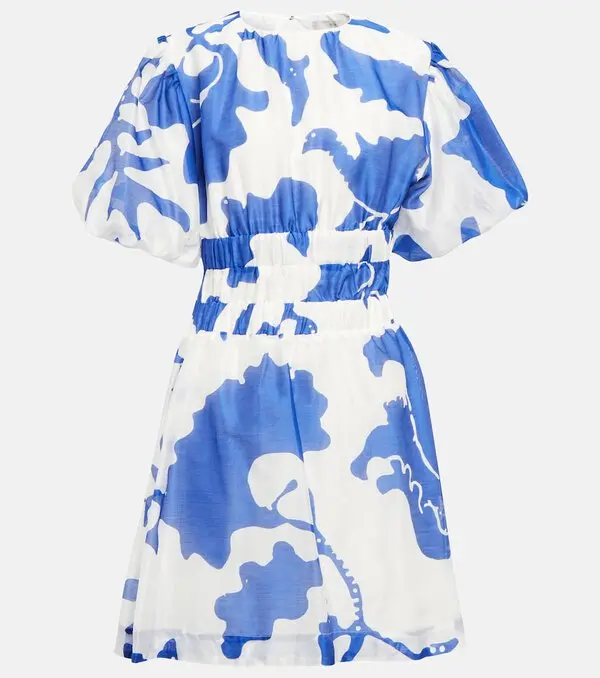 SIR. Vivi Printed Cotton And Silk Mini Dress - Multicoloured