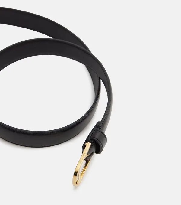 TOTEME Leather Belt With Gold-tone Hardware
