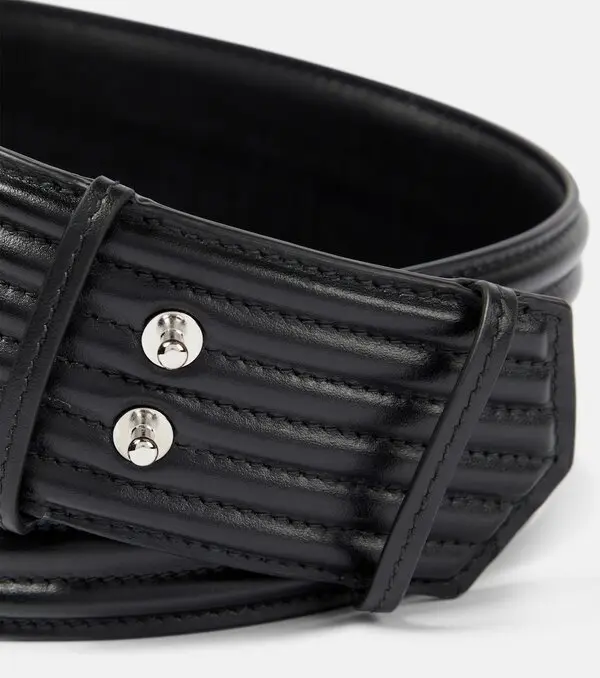 Alaïa Padded Leather Belt - Black
