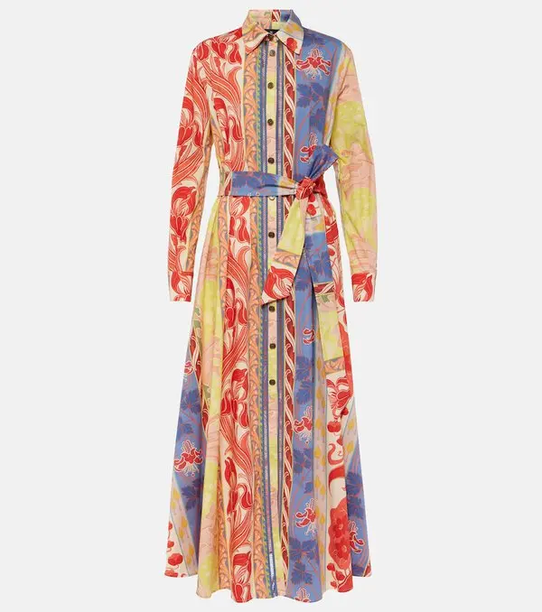 Etro Printed Cotton-blend Shirt Dress