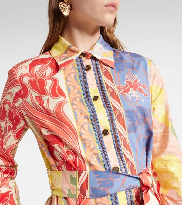 Etro Printed Cotton-blend Shirt Dress