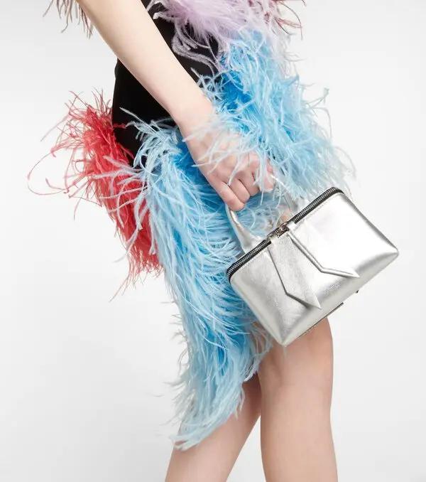 Attico Keri Feather-embellished Mini Dress