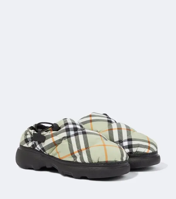 Burberry Checked Quilted Mules - Multicoloured