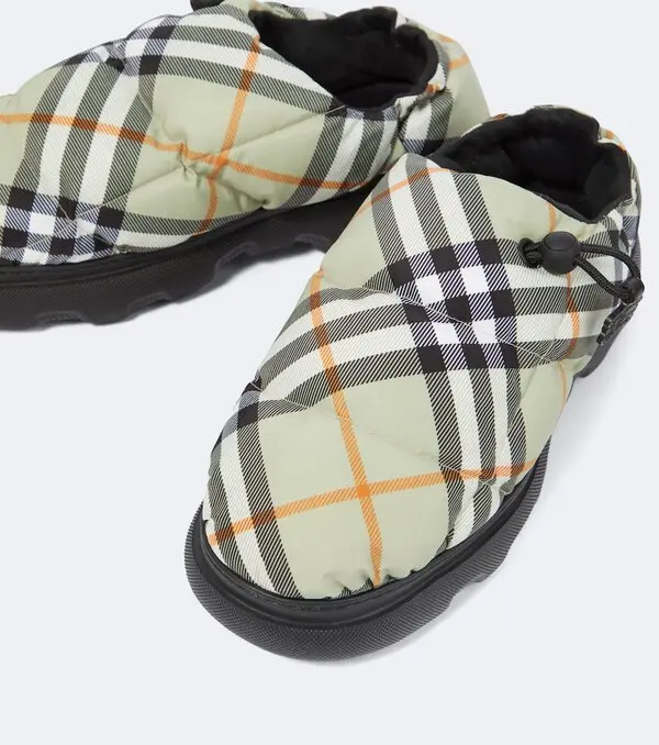 Burberry Checked Quilted Mules - Multicoloured