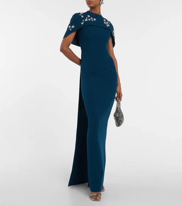 Safiyaa Embellished Crepe Gown